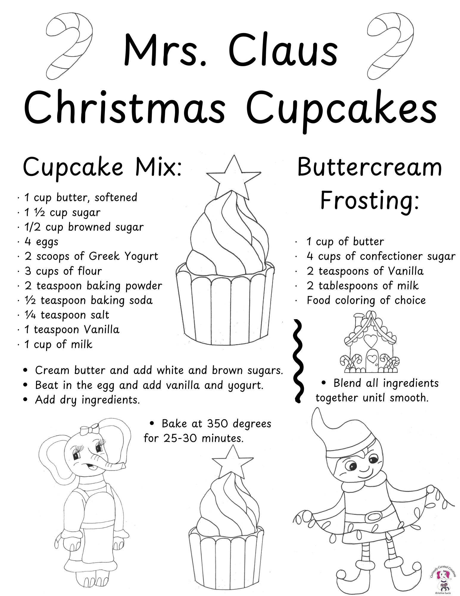 Christmas Coloring Printables — Curiously Curated Creations Of Kristina ...